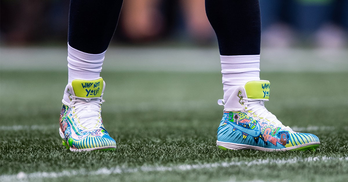 Star NFL quarterback drafts School of Art alum to design his cleats.