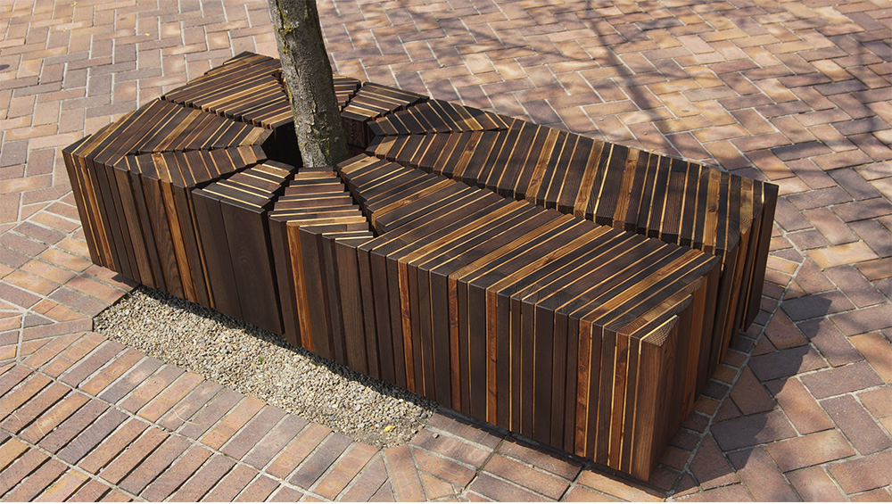 “The Giving Tree” inspires Ball State grad’s award-winning street bench